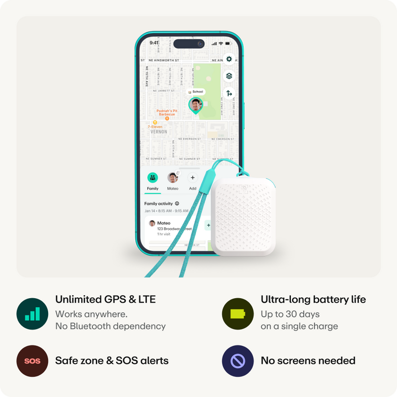 GPS Tracker for Kids with SOS Alert | Greenlight Safe Kids